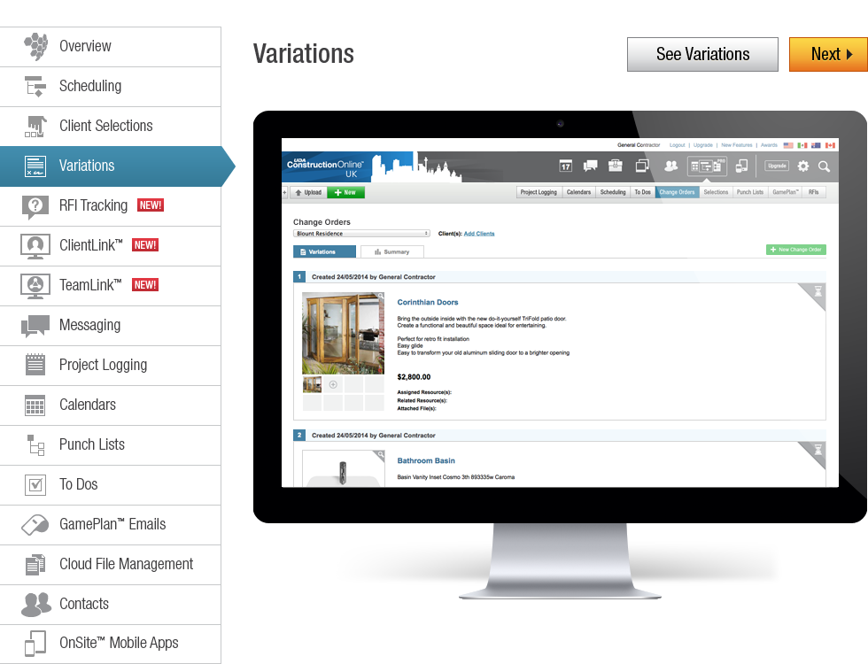 UDA ConstructionOnline™ UK - Construction Variations Management - Tour ...