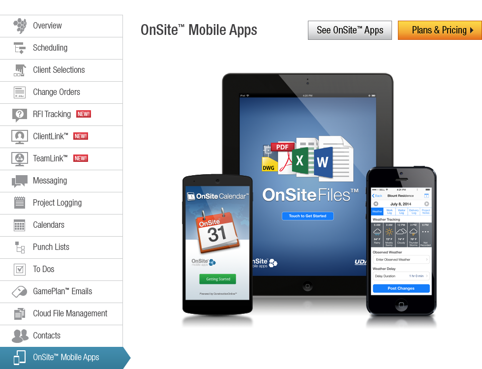 UDA ConstructionOnline™ UK - OnSite Mobile Apps - Tour of Features