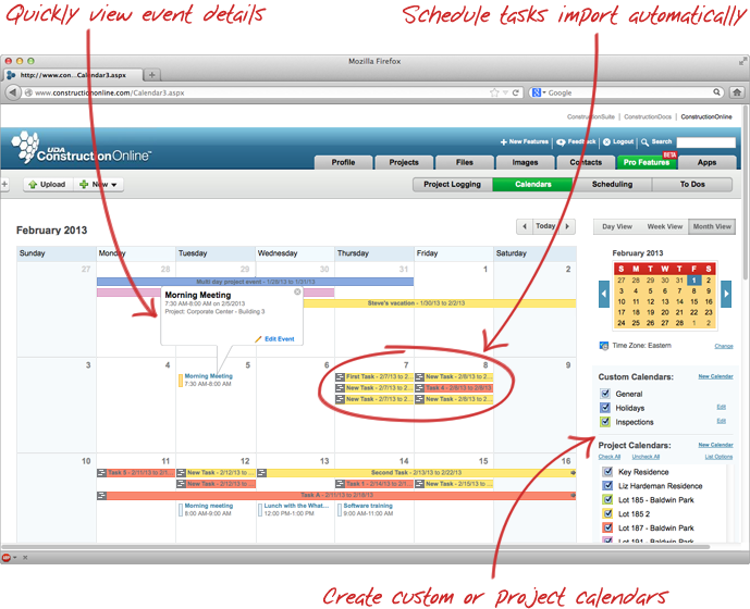 UDA ConstructionOnline™ UK - Online Construction Project Calendars ...